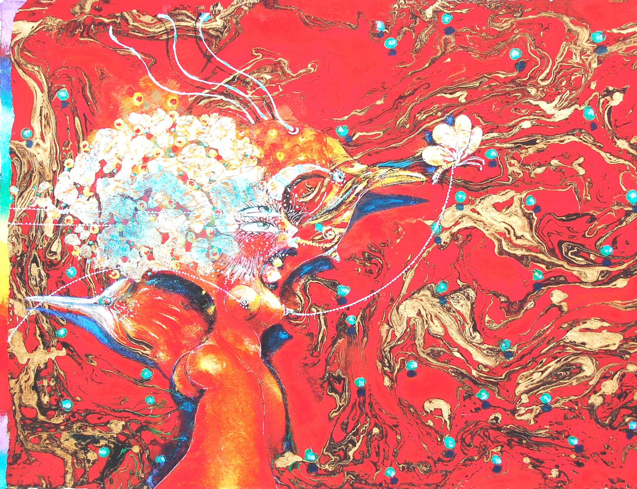 Ardy Strüwer - Lovegodess with Butterfly | Köp konst | Galleristockholm.se