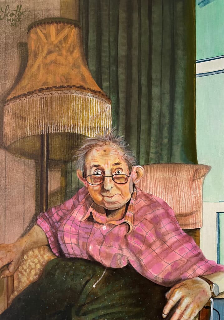 Christopher Scott - Mikaelskyrkan och polishuset | Oljemålning