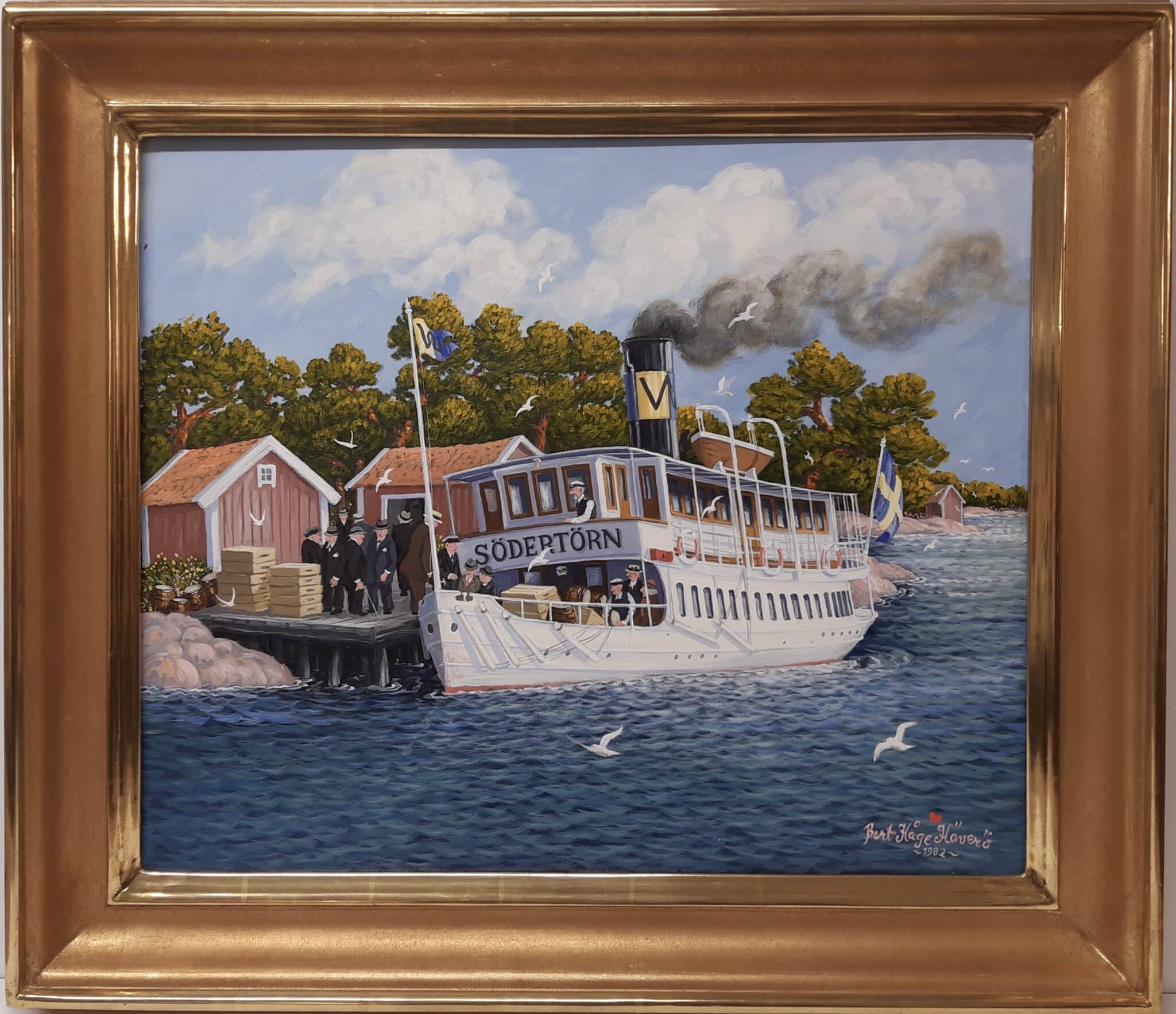 Bert Håge Häverö - Blidösund vid Möja | Skärgårdsmotiv | Galleristockholm